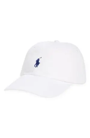 Polo Ralph Lauren Classic Sport Baseball Cap - White/marlin Blue