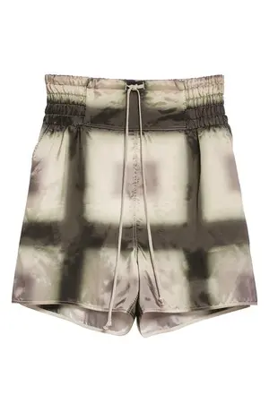 Rick Owens Plaid Cupro Boxing Shorts