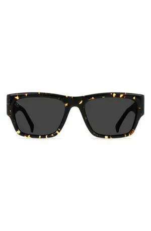 Raen RAEN Rufio Rectangular Sunglasses Cosmos Tortoise/ Smoke Polar