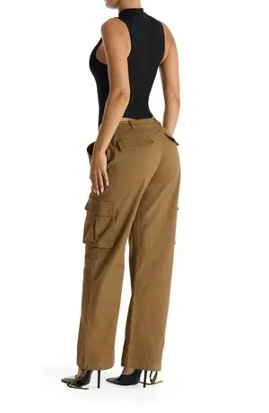 Naked Wardrobe Stretch Cargo Pants - Mocha