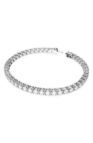 SWAROVSKI Swarovski Re Matrix Tennis Bracelet White