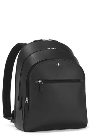 Montblanc Medium Sartorial Leather Backpack - Black