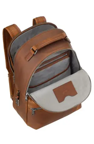 Shinola Runwell Leather Backpack - Medium Brown
