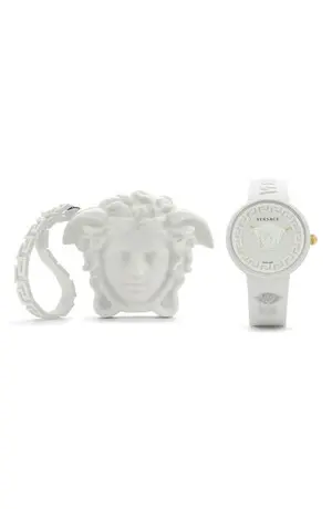 Versace Medusa Pop Silicone Watch - White