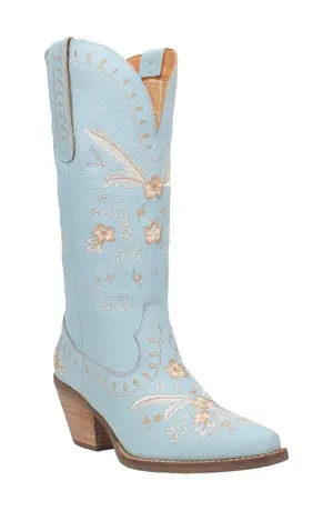 DINGO Full Bloom Western Boot Blue