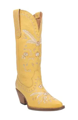 DINGO Full Bloom Western Boot Yellow