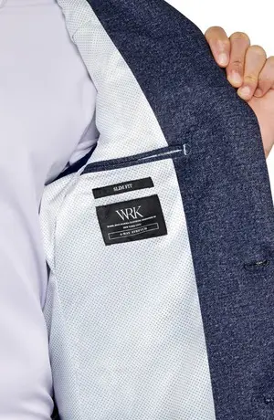 W.R.K Slim Fit Textured Stretch Knit Sportcoat