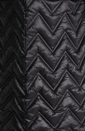 Via Spiga Zigzag Quilt Puffer Jacket - Black
