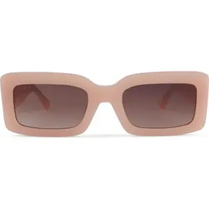 DIFF Indy 51mm Gradient Rectangular Sunglasses Brown Gradient