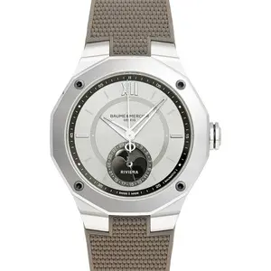 Baume & Mercier Riviera Automatic Moon Phase Strap Watch