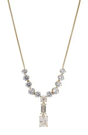 Nadri Clustered Y-necklace - Gold