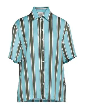 SEMICOUTURE Striped Viscose Shirt - Blue