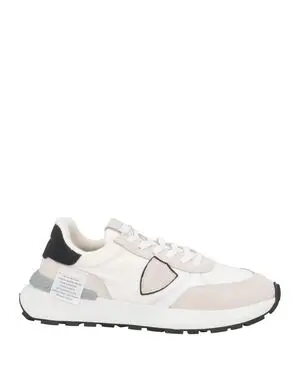 Philippe Model Sneakers In Soft Leather And Textile Fibers - White