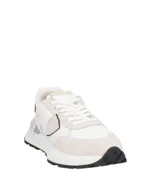 Philippe Model Sneakers In Soft Leather And Textile Fibers - White