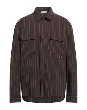 PAOLO PECORA Shirt Size Cotton, Elastane - Brown