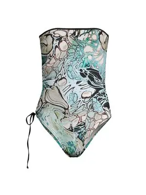 Shan Women's Halter One-Piece Swimsuit - Ocean  - Ocean