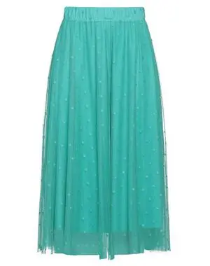 PEPITA Flared Polka Dot Midi Skirt - Green