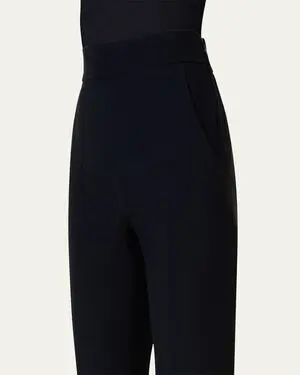 Akris Chris Pleated Straight-leg Pants - Black