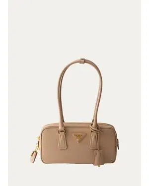 Prada Small Saffiano Leather Top-handle Bag - Camel