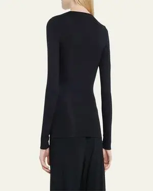Hanro Soft Touch Long-sleeve Top - Black