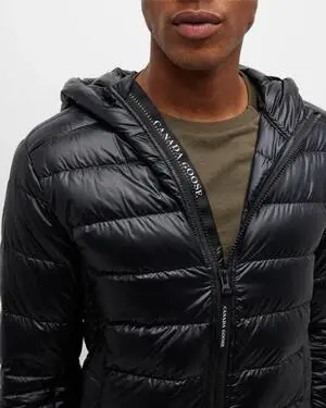Canada Goose Crofton Hooded Down Bomber Jacket - Black