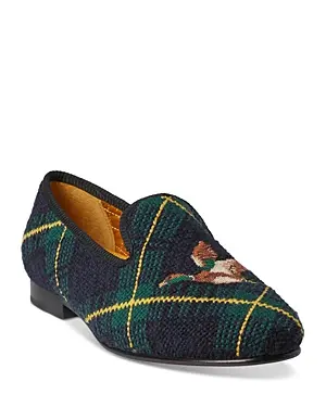 Polo Ralph Lauren Paxton Crest Velvet Slipper Deck/hands