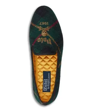 Polo Ralph Lauren Paxton Crest Velvet Slipper - Keys  Skull/green