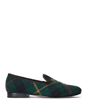 Polo Ralph Lauren Paxton Crest Velvet Slipper - Keys  Skull/green