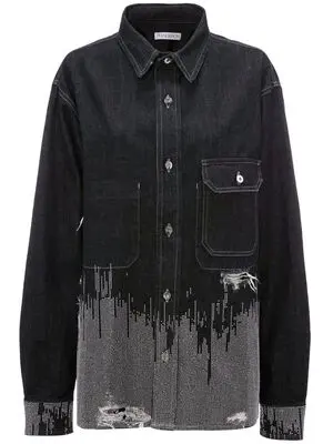 JW Anderson Studded Denim Shirt - Grey