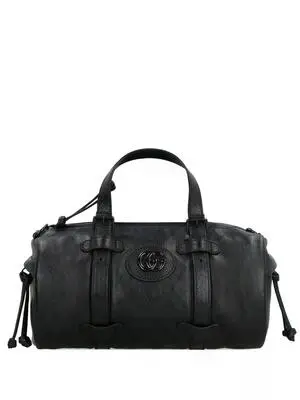 Gucci Double G Leather Holdall - Black