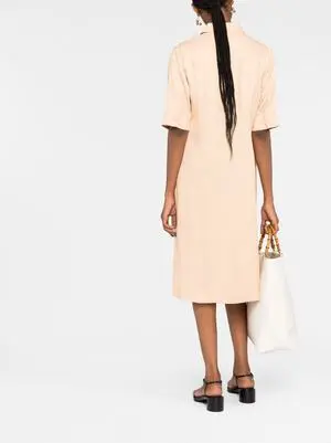 JIL SANDER Short-sleeve Midi Shirt Dress - Neutrals