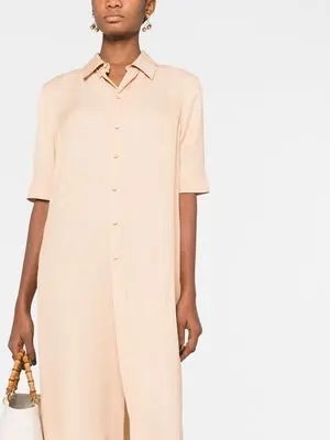 JIL SANDER Short-sleeve Midi Shirt Dress - Neutrals
