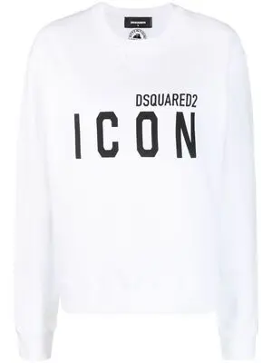 Dsquared2 Icon-print Cotton Sweatshirt - White