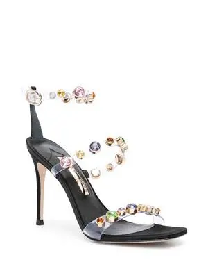 SOPHIA WEBSTER Rosalind Gem-embellished Sandals - Black