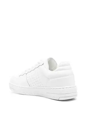 Versace Logo-print Leather Sneakers