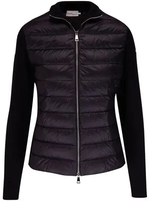 Moncler Quilted Zip-up Jacket - Black