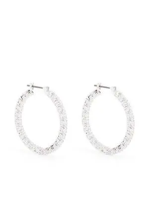 SWAROVSKI Matrix Hoop Earrings - Silver