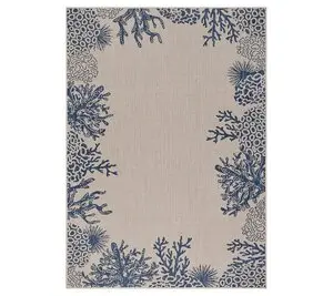 HOMEROOTS 22x36 Reef Border Scatter Rug - One-color