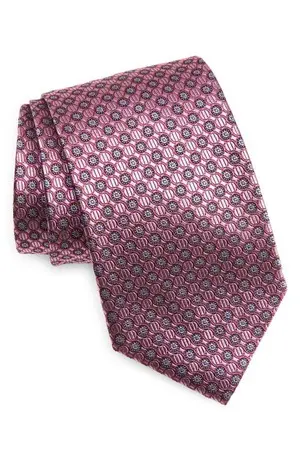 Nordstrom Neat Medallion Silk Tie - Pink