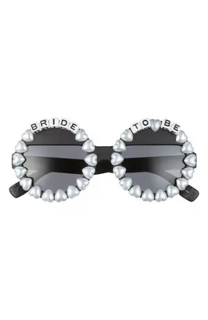 RAD + REFINED Embellished Round Sunglasses - Black/black