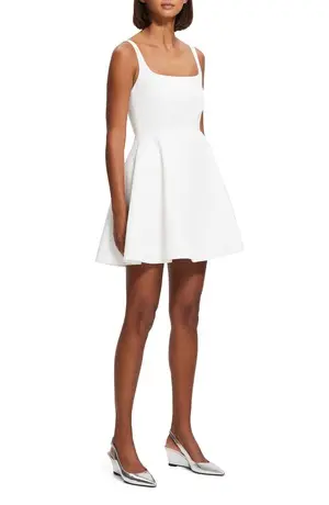 Theory Stretch Cotton Skater Minidress