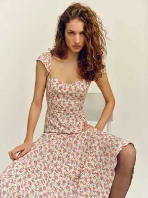 REFORMATION Bryson Midi Dress - Multi