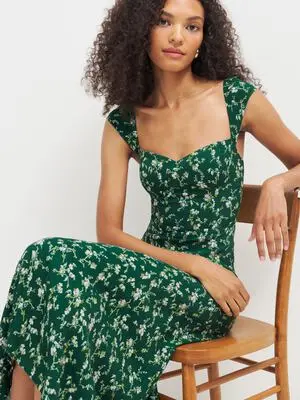 REFORMATION Bryson Midi Dress Yesenia
