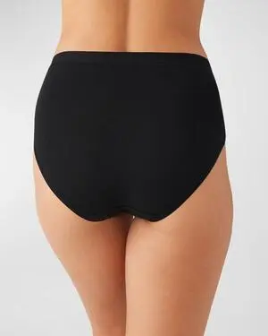 Wacoal Understated High-rise Stretch Cotton Briefs - Black