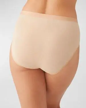 Wacoal Understated High-rise Stretch Cotton Briefs - Sand