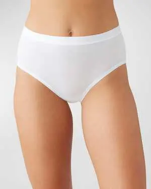 Wacoal Understated High-rise Stretch Cotton Briefs White