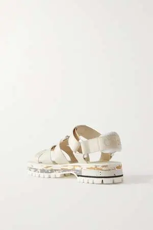Chloé Net Sustain Nikie Embellished Webbing Flatform Sandals