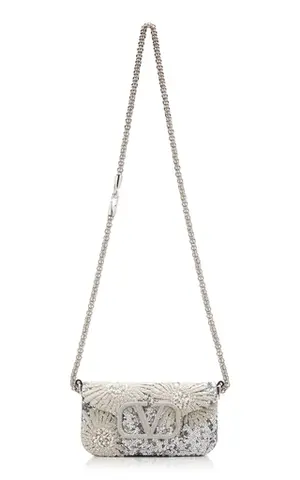 Valentino Garavani Loco Metallic Daisy Small Shoulder Bag