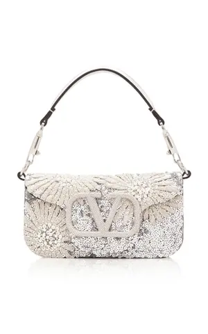 Valentino Garavani Loco Metallic Daisy Small Shoulder Bag
