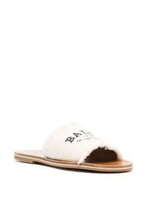 Bally Logo-embroidered Slide Sandals - Neutrals